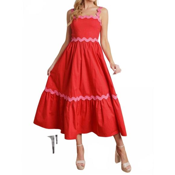 Flying Tomato | Dresses | New Flying Tomato Solid Woven Midi Dress In ...